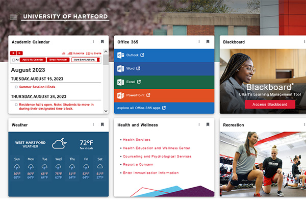 Introducing MyUHart: Your Personalized Dashboard - University of Hartford