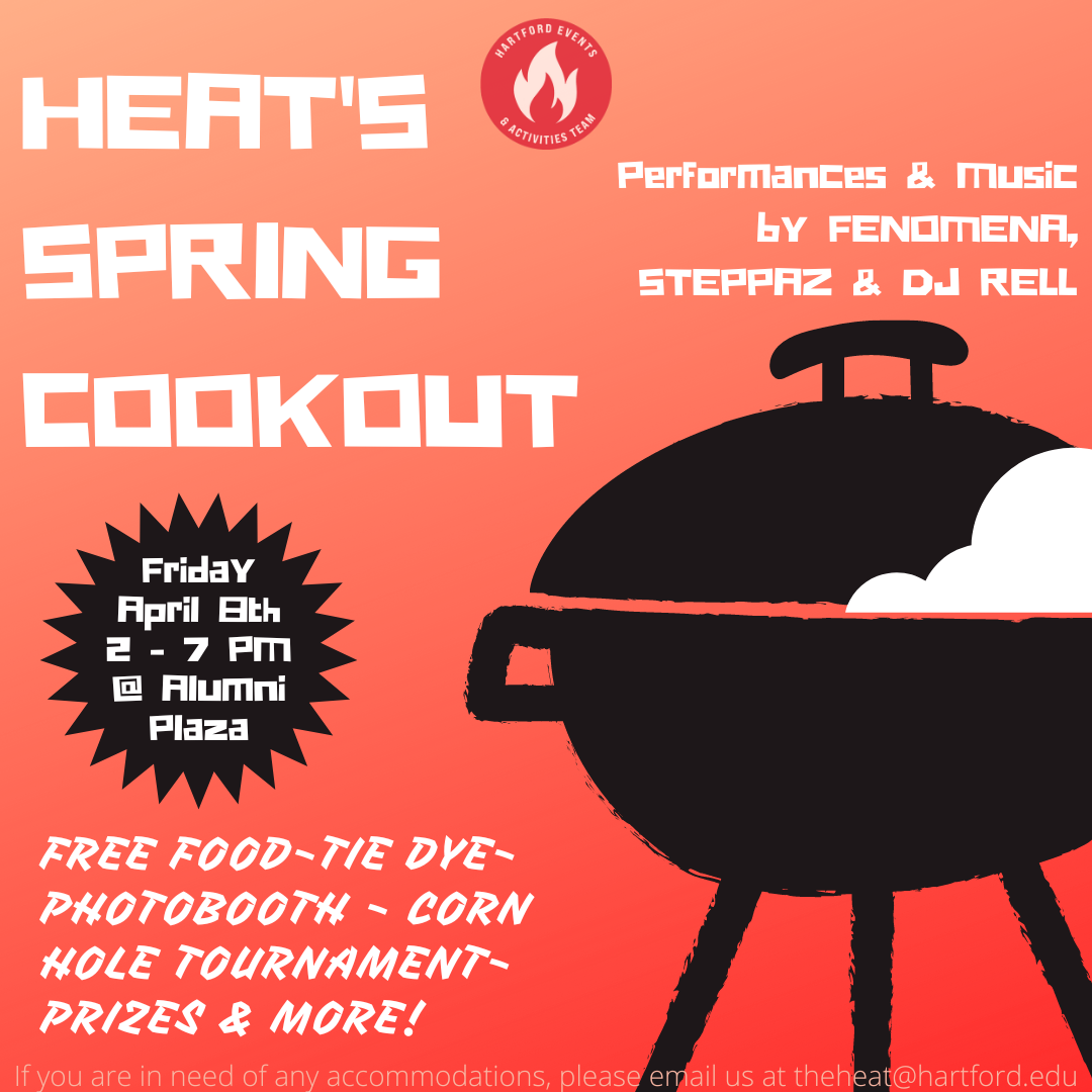 HEAT's Spring Cookout April 8 - University of Hartford
