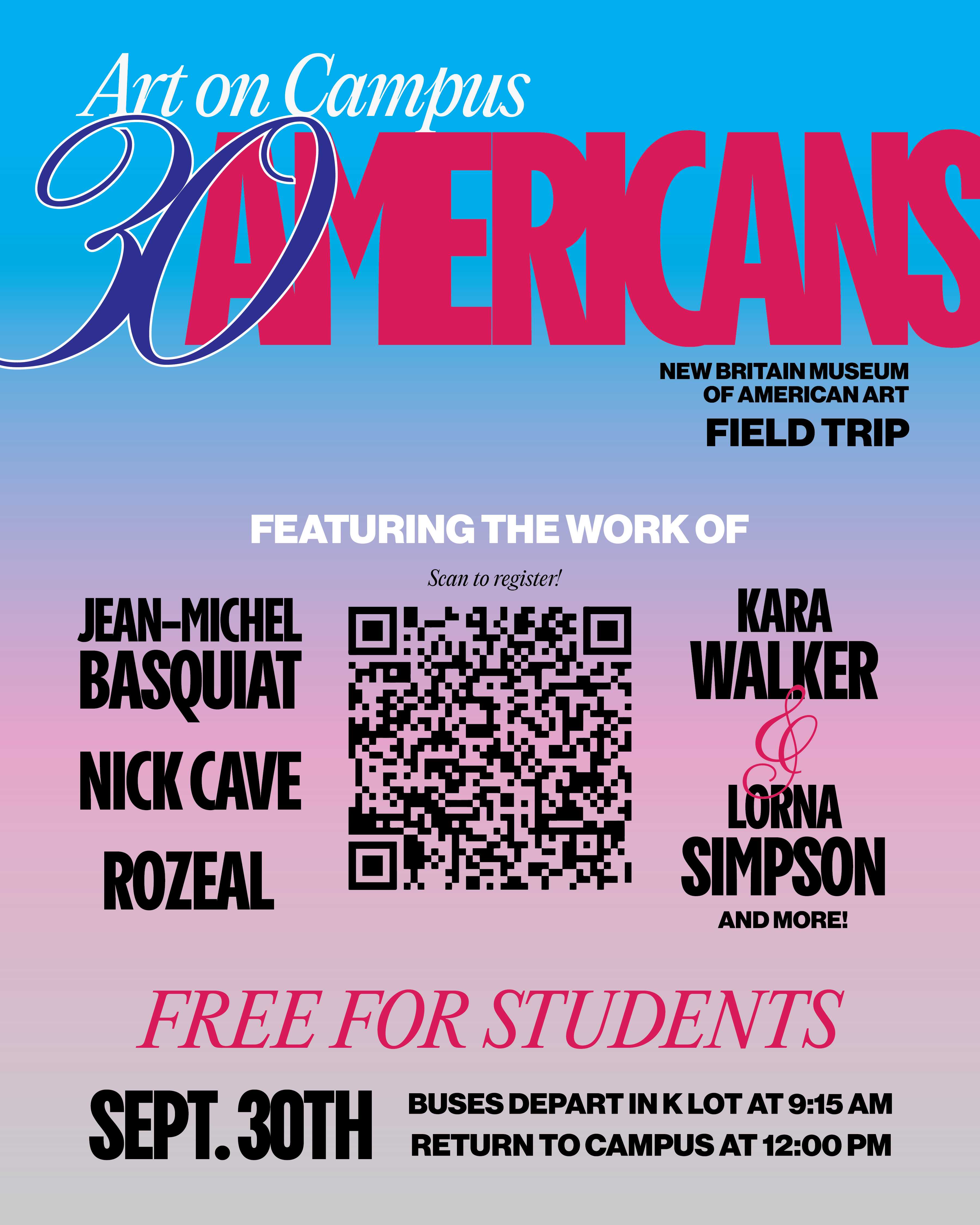 Sept. 30 Art on Campus Field Trip for Students - University of Hartford