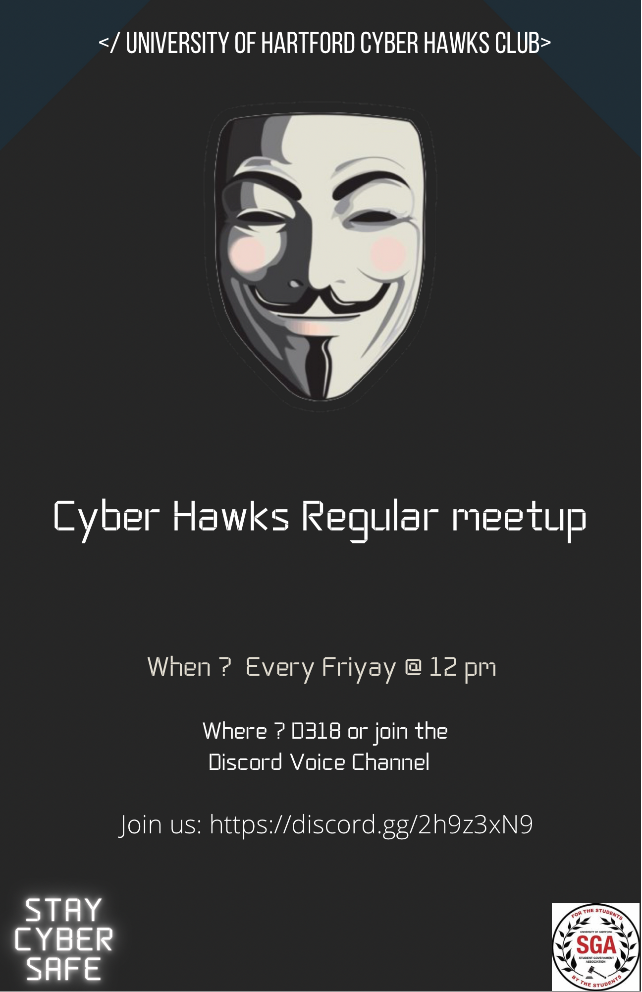 Cyber Hawks Club Meeting - University of Hartford