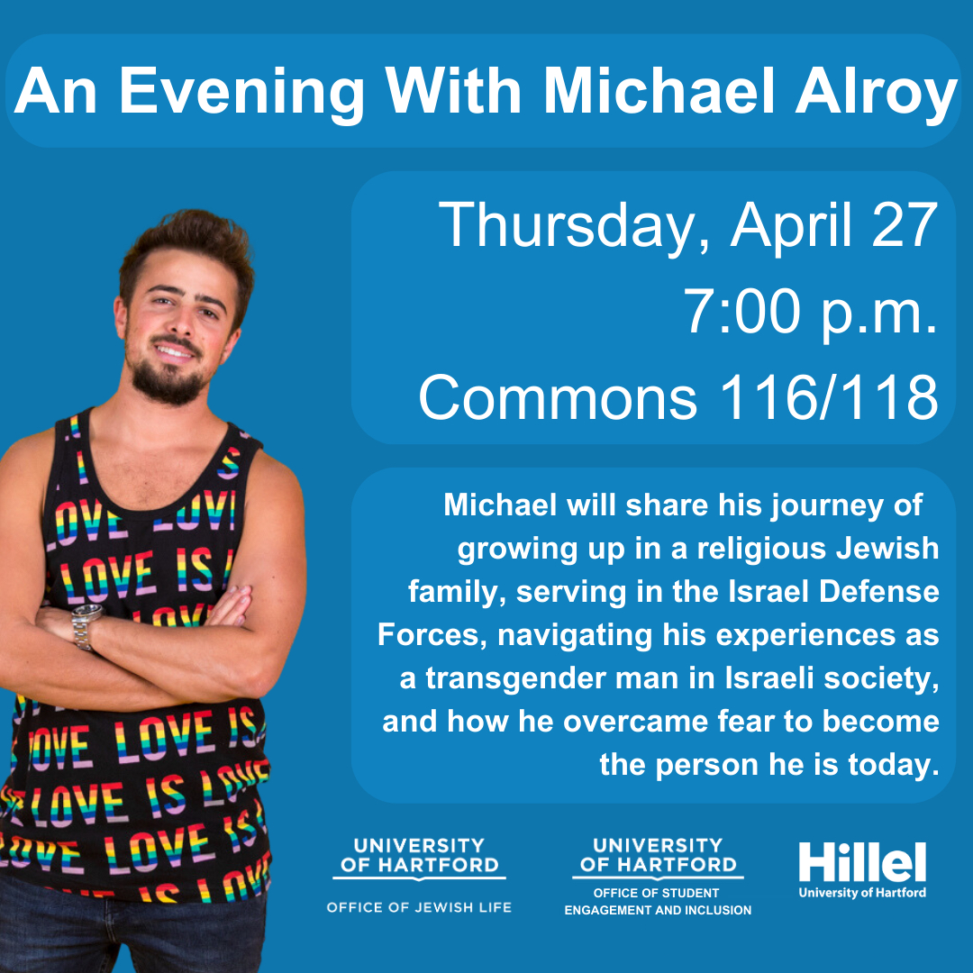 Trans Activist Michael Alroy to Visit UHart - University of Hartford